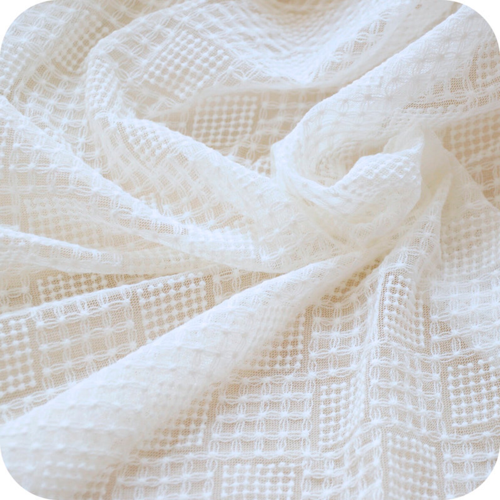 Off white cotton embroidered lace fabric pink floral lace | Etsy