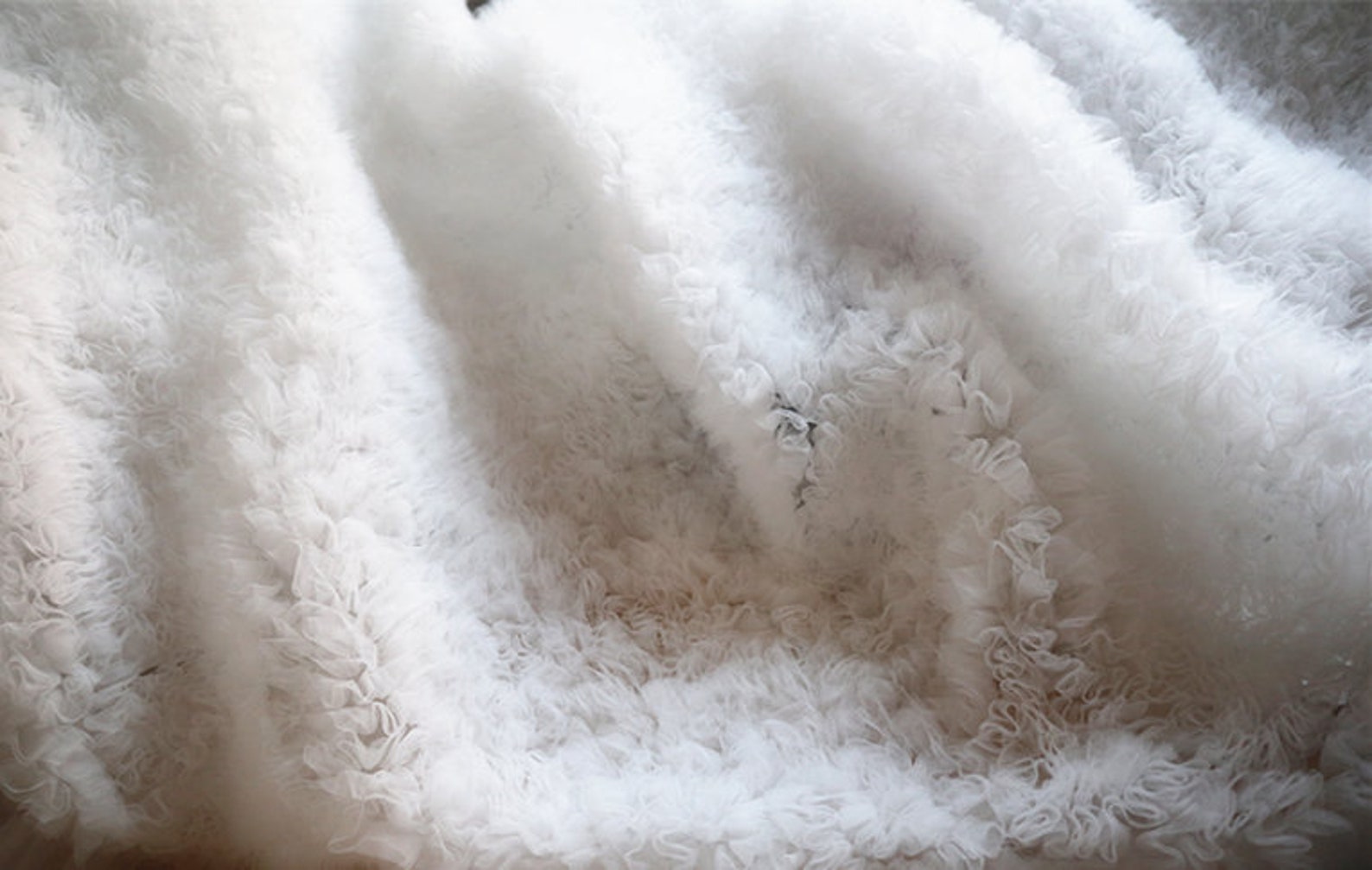 Royal Blue Ruffled Tulle 3D Fabric, Ruffled Mesh 3D Bridal Fabric, 3D ...