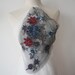 3D Floral Lace Applique Red Blue Mix Colors Floral Motif 3D - Etsy