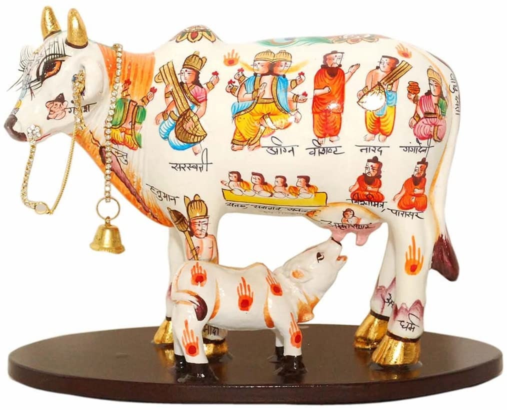 Cow and Calf Idol for Pooja Handmade Decorative Marble Dust - Etsy