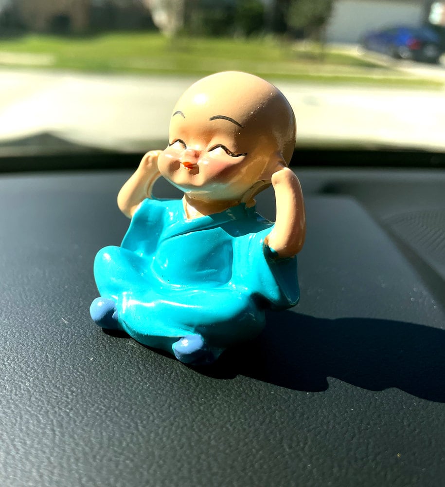4PCS Kongu Monk Car Interior Dashboard Smiling Seating Buddha for Home ...