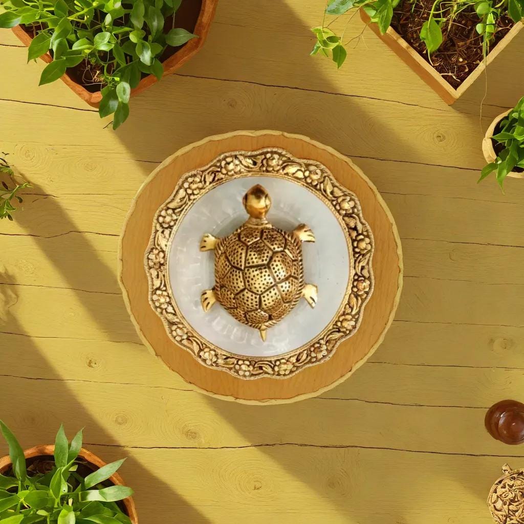 Vastu Feng Shui Tortoise/kachua/turtle With Plate for Positive Energy ...