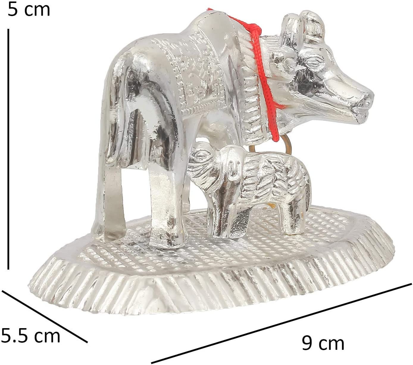 Kamdhenu Cow and Calf Idol Figurine Showpiece Divine Pooja Gift Décor ...