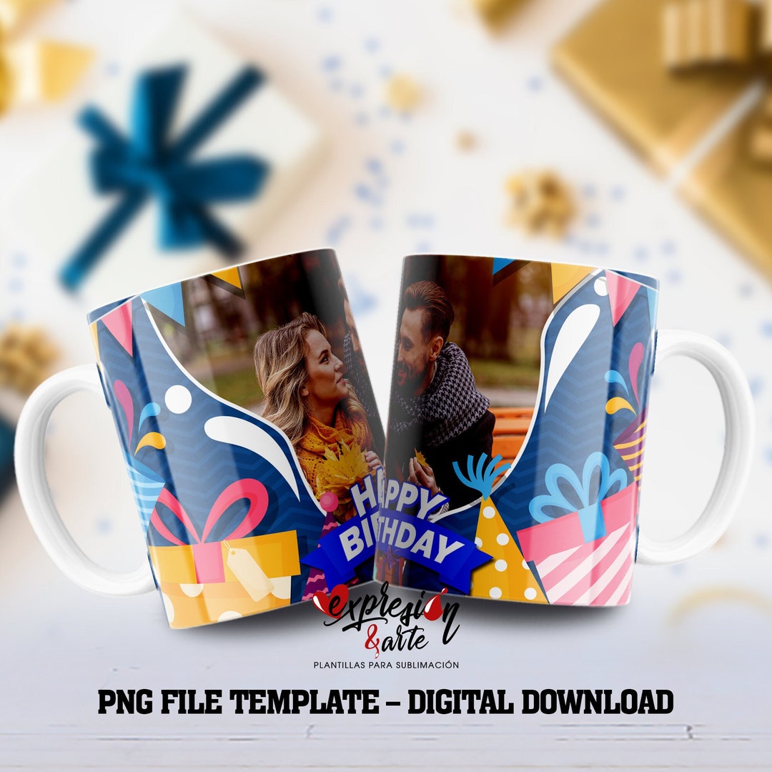 Happy Birthday Mug Template Birthday Celebration Mug - Etsy