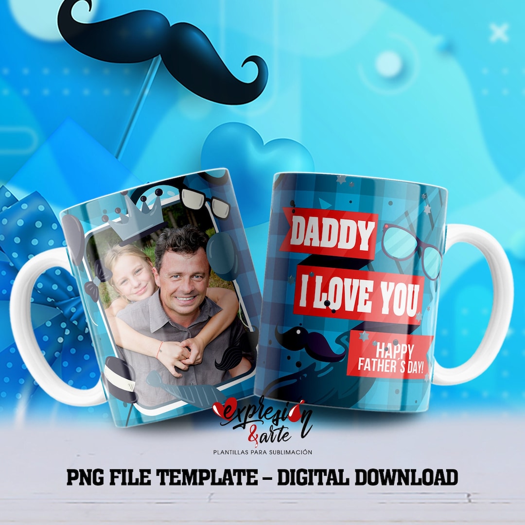 Fathers Day Mug Template Father's Day Gift Idea - Etsy