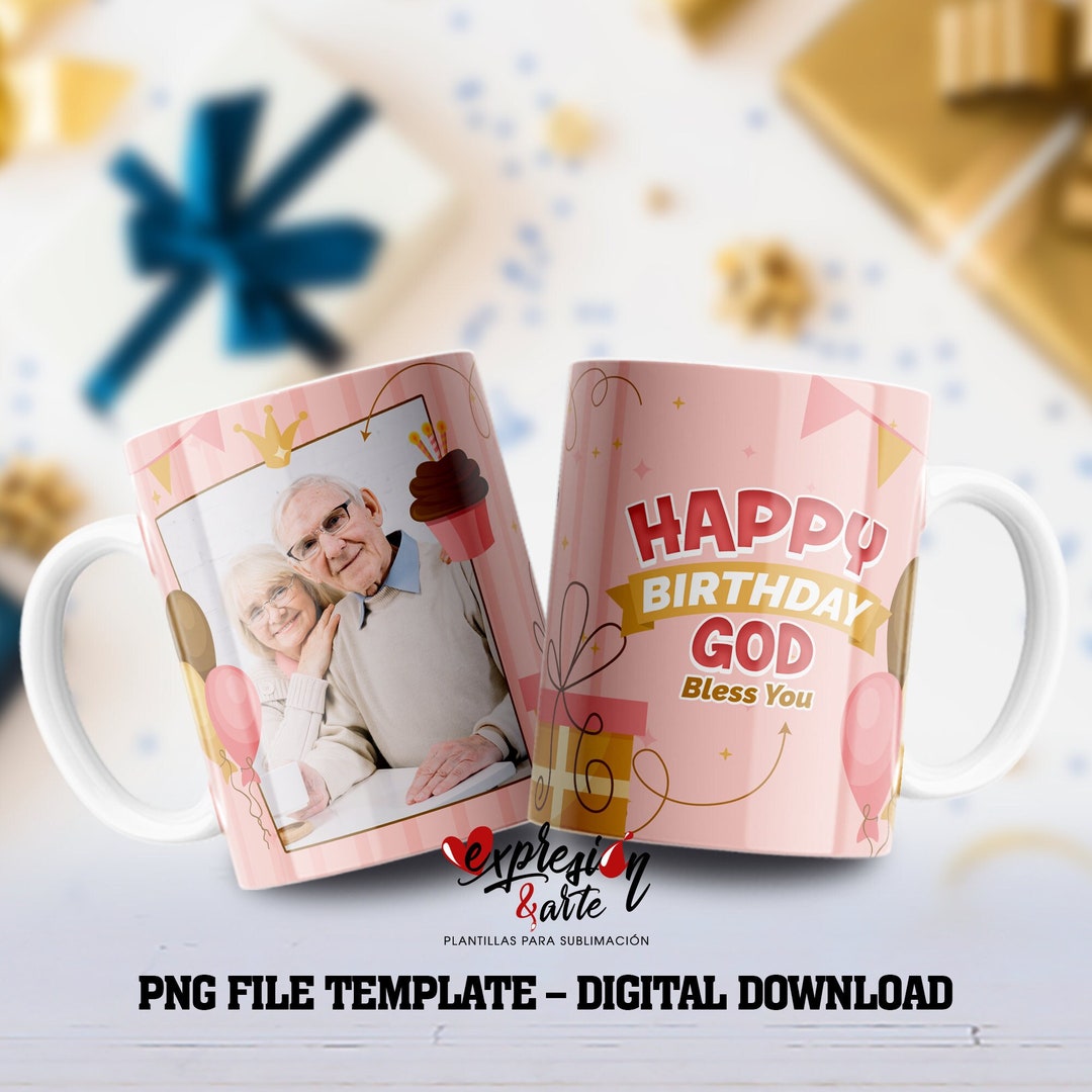 Happy Birthday Mug Template Birthday Celebration Mug - Etsy