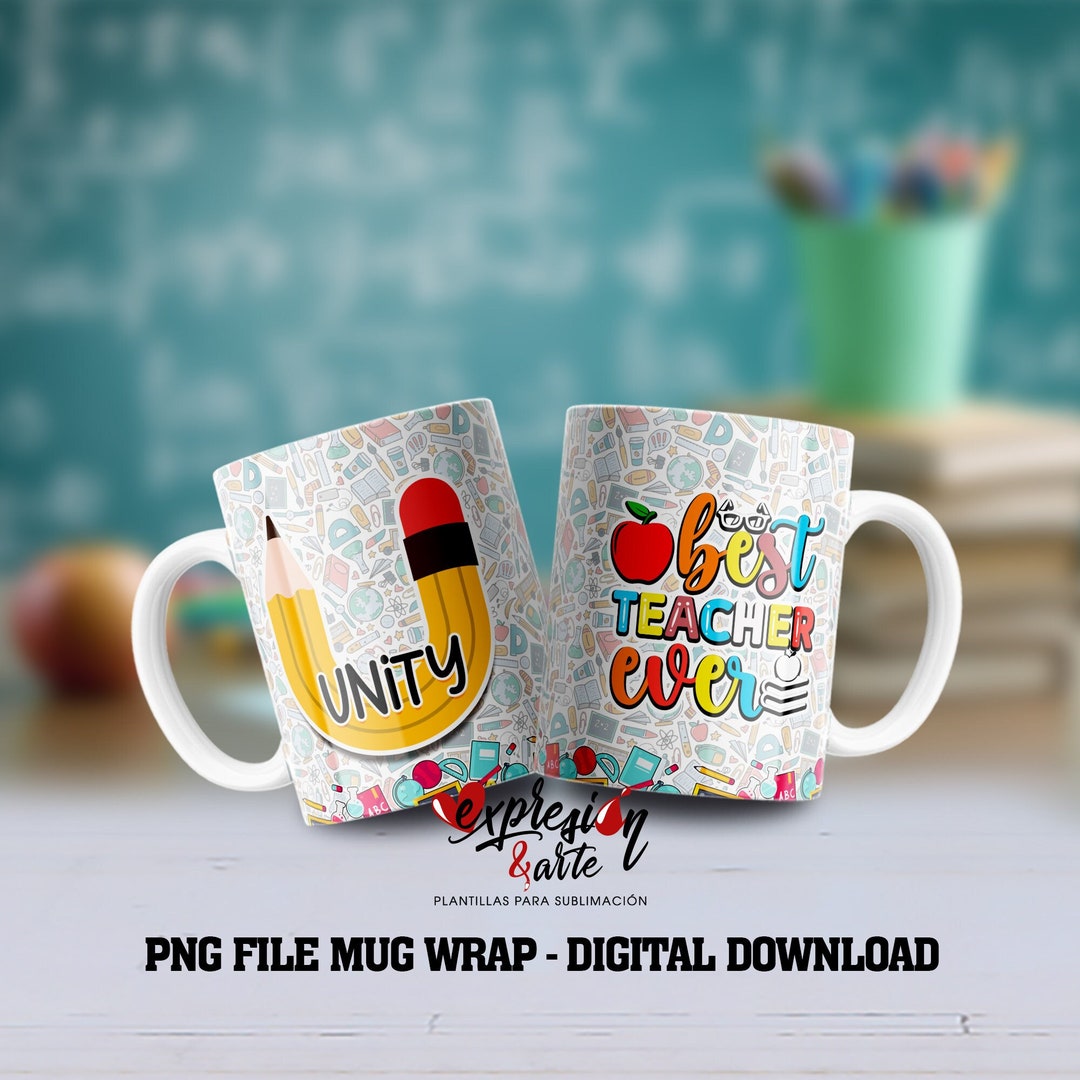 Best Teacher Ever Mug Template Happy Teachers Day Mug Design - Etsy
