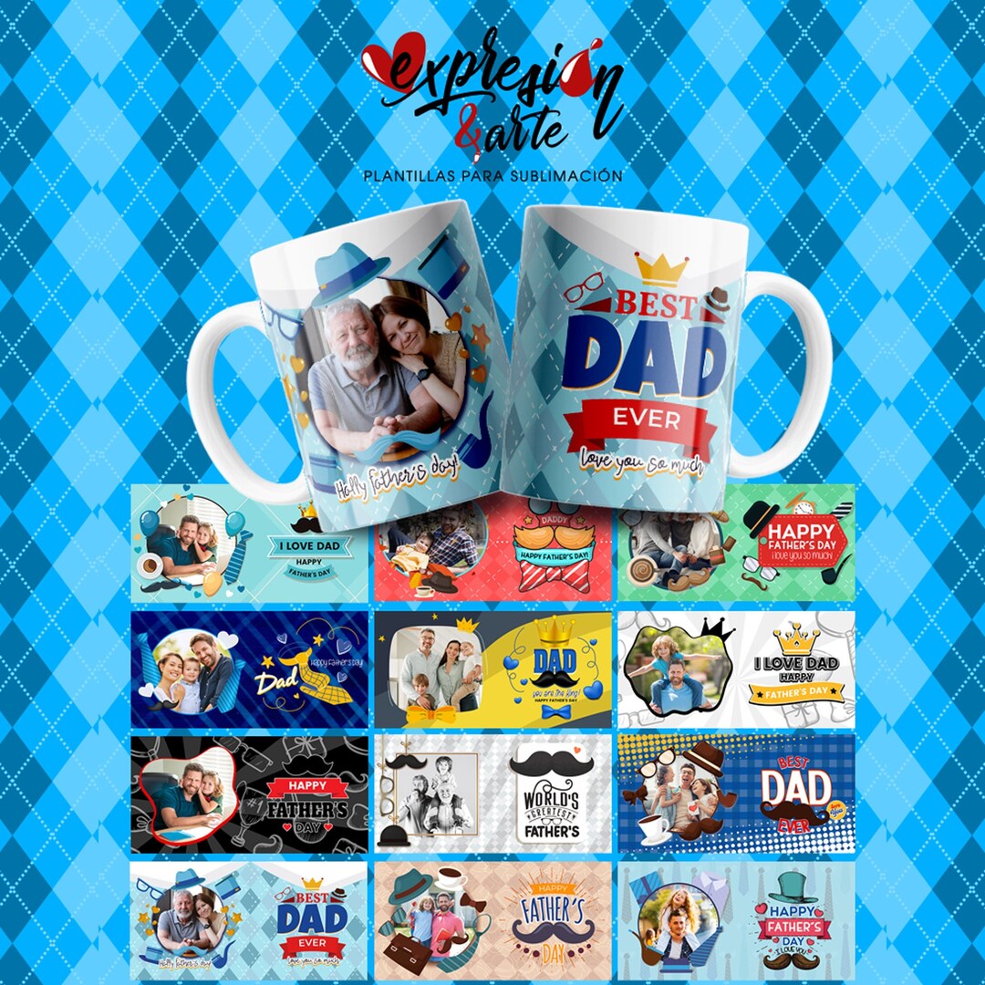 12 PNG Files Fathers Day Mug Template, Fathers Day Mug Designs, PNG ...