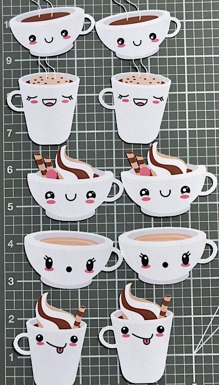 TEN Coffee, Paper, Coffee Mug, Cut Outs, Coffee Theme, Ephemera, Card ...