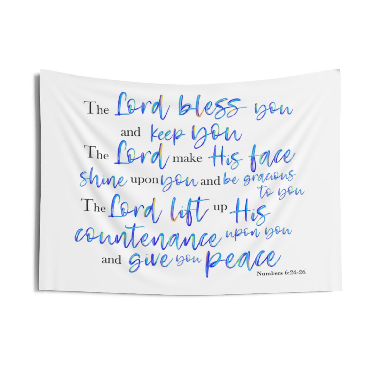 Aaronic Blessing Wall Tapestry Bible Verse Wall Tapestry - Etsy