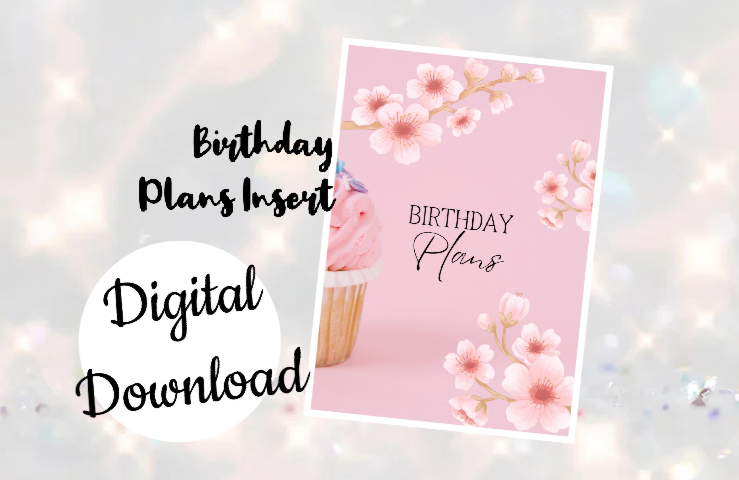 Birthday Plans | A6 Planner Insert - Etsy