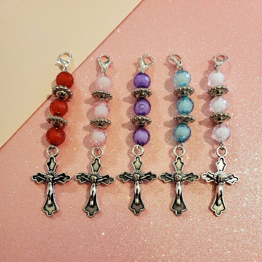 Jesus on A Cross Beaded Charm - Etsy