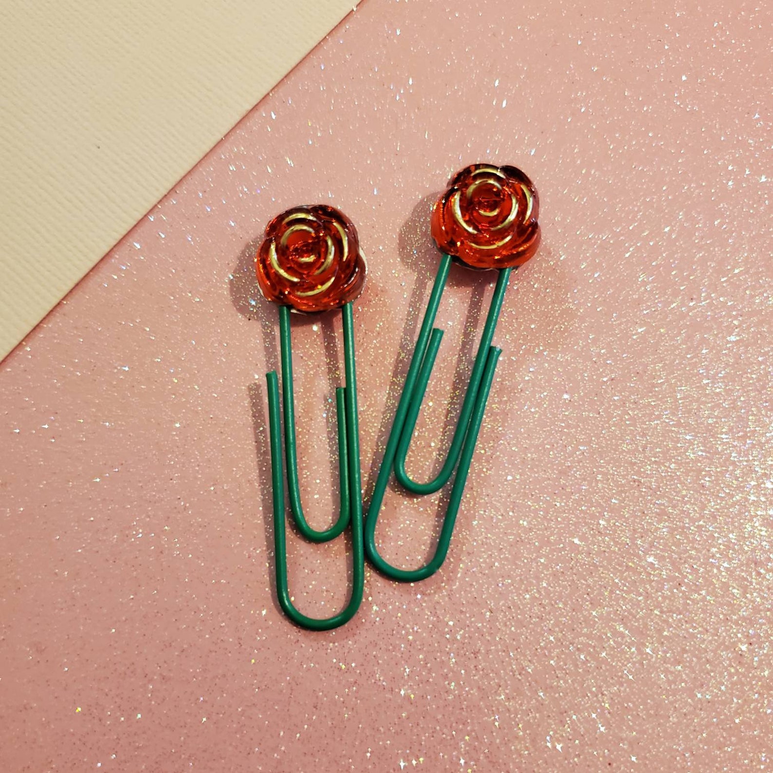 Lot de 2 | Belles roses trombones - Etsy France