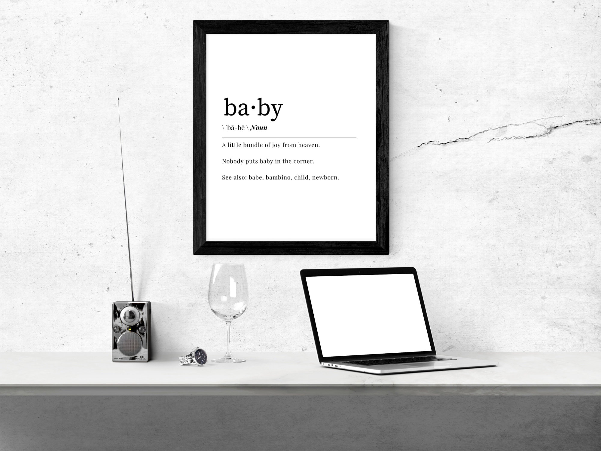 Printable Digital Wall Art Baby Definition Print Quote Wall Art US ...