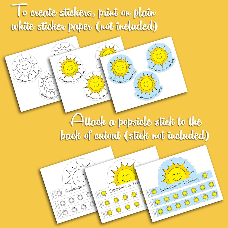 Sunbeam in Training, Crown, Sticker, Cutout, Latter-day Saint LDS ...