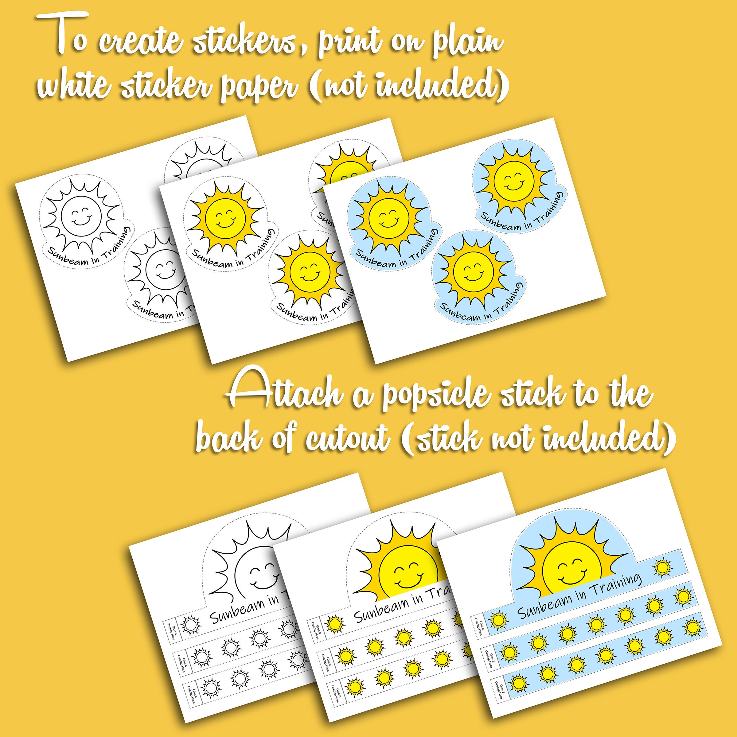 Sunbeam in Training, Crown, Sticker, Cutout, Latter-day Saint LDS ...