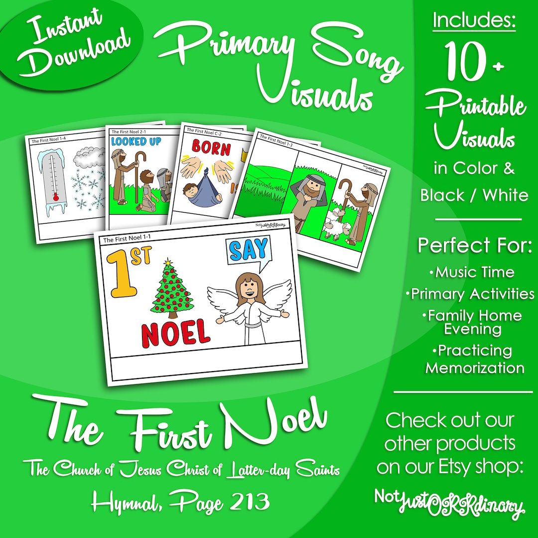 The First Noel Song Visuals, Latter-day Saint LDS Primary Singing Time ...