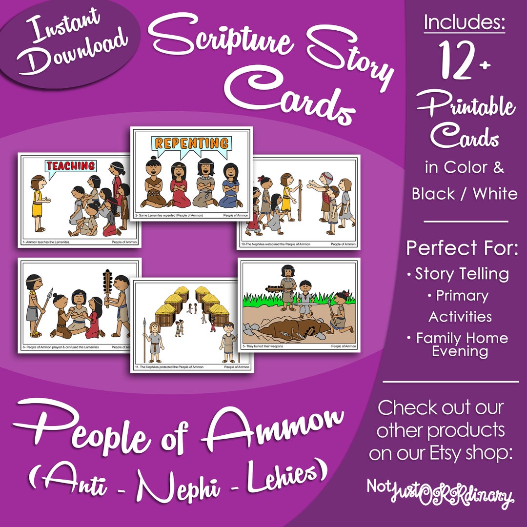 People of Ammon Story Cards, Anti-nephi-lehies, Latter-day Saint LDS ...