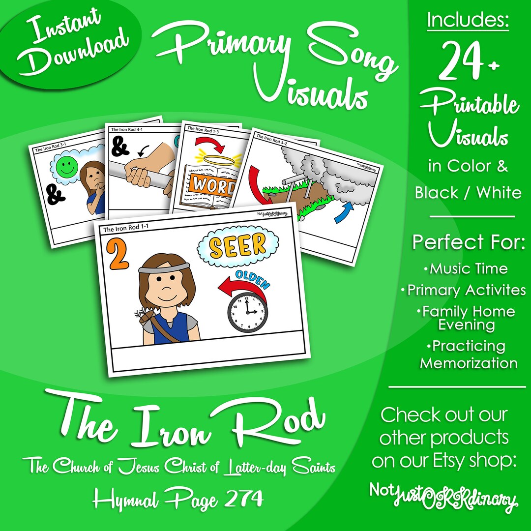 The Iron Rod Song Visuals, Latter-day Saint LDS Primary Singing Time ...