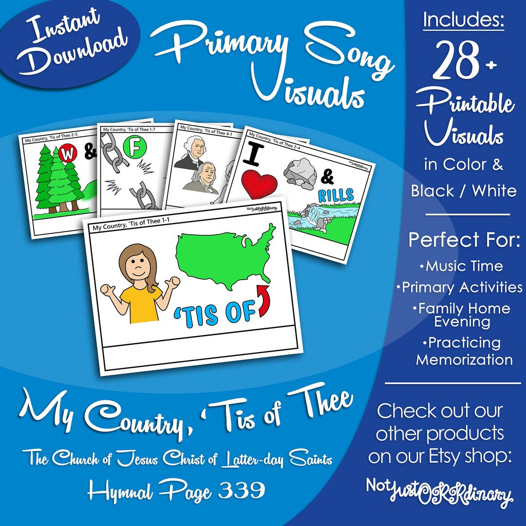My Country, 'tis of Thee, Song Visuals, Latter-day Saint LDS Primary ...