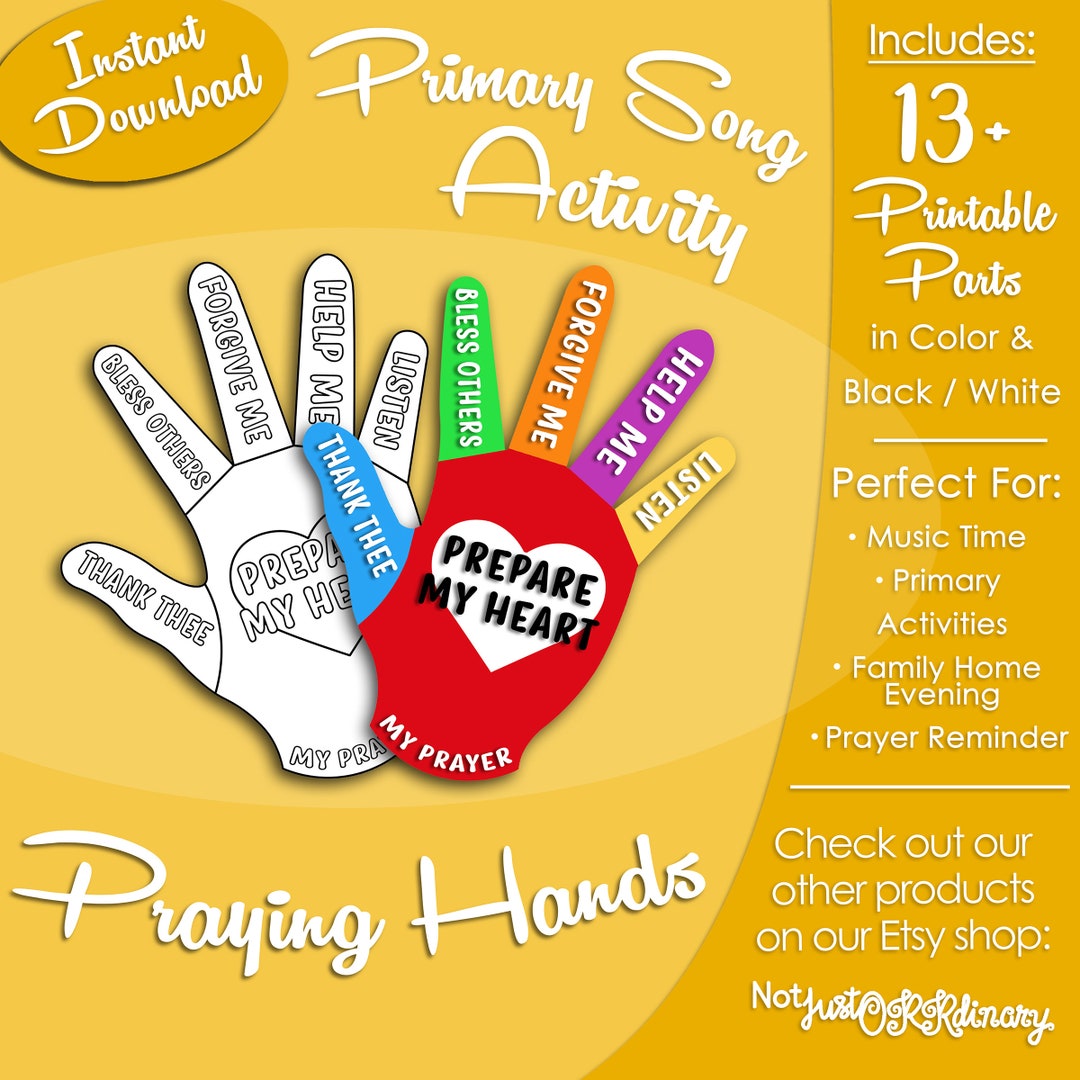 Praying Hands, Latter-day Saint LDS Primary Singing Time Activity ...