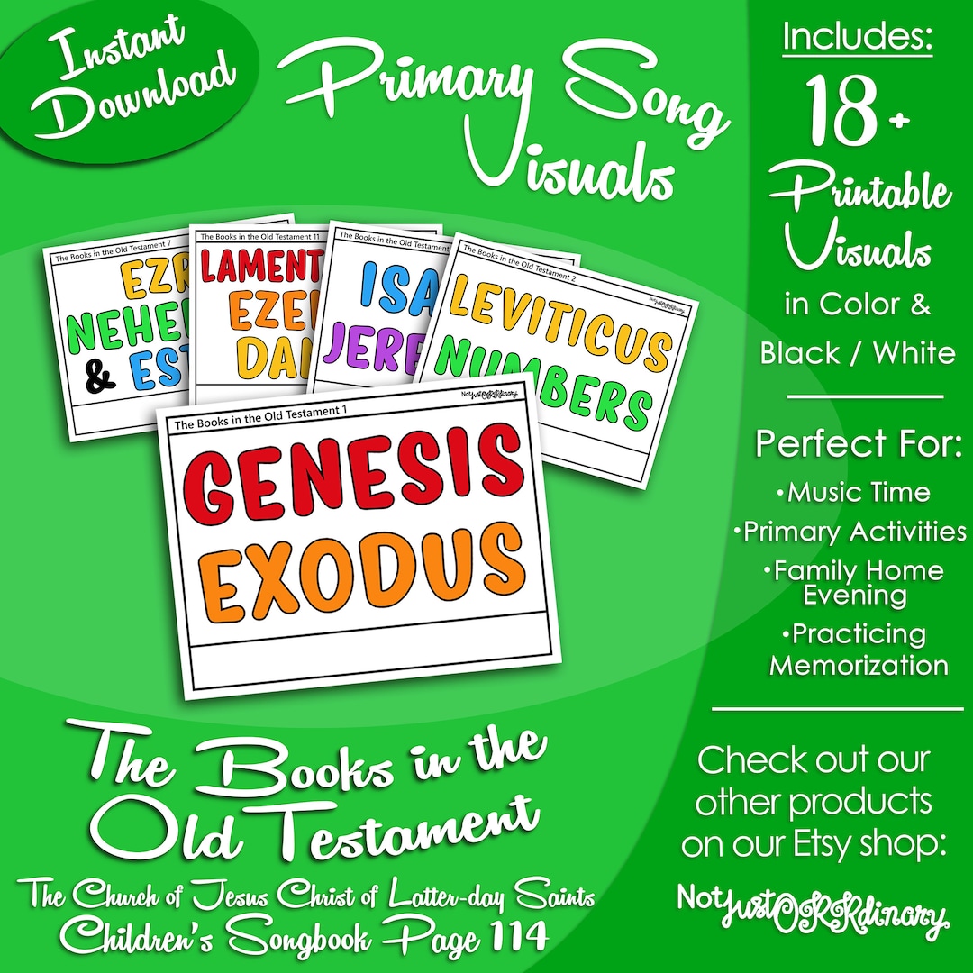 The Books in the Old Testament Song Visuals, Latter-day Saint LDS ...
