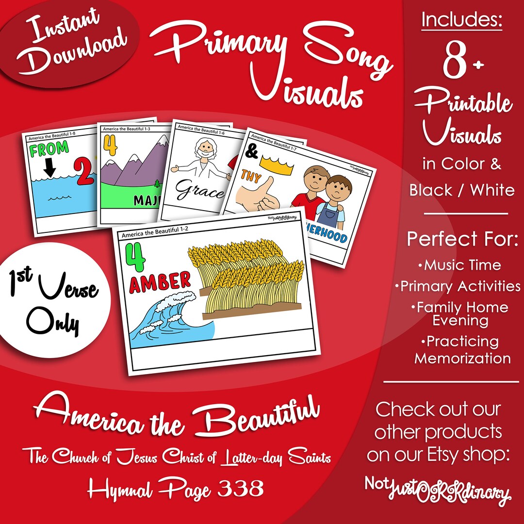 America the Beautiful Song Visuals, Latter-day Saint LDS Primary ...