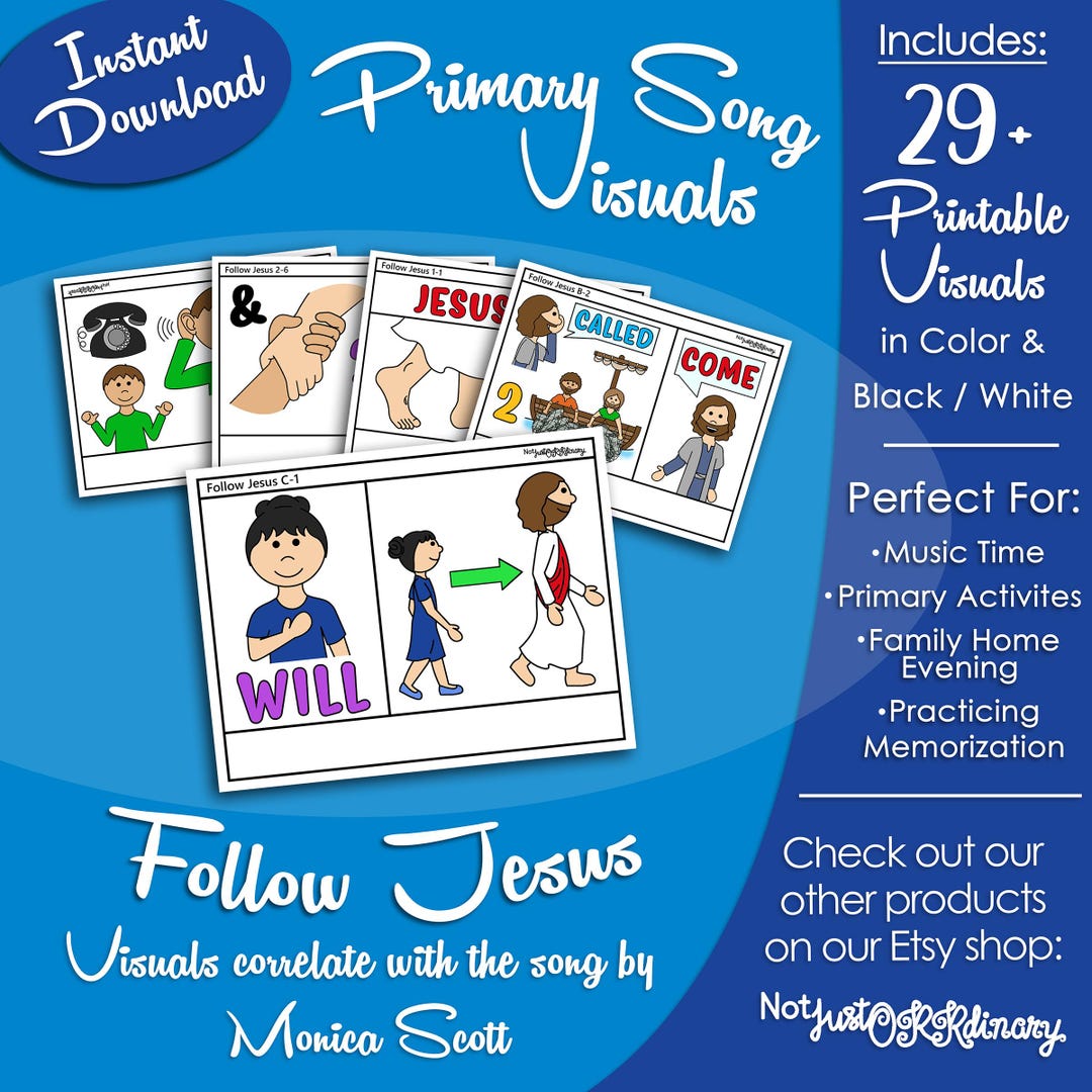 Follow Jesus Song Visuals, Monica Scott, Latter-day Saint LDS Primary ...