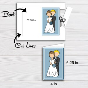 Wedding Printable Greeting Card, Digital, Instant Download, Married ...