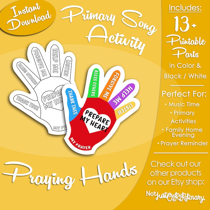 Praying Hands Printable Crafts - Etsy