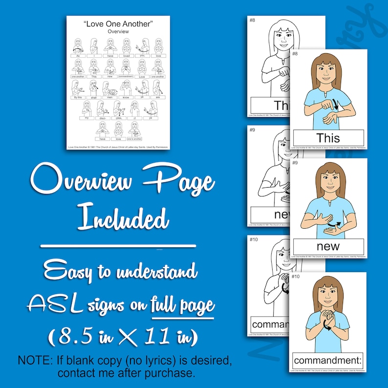 ASL Love One Another Song Visuals, LDS Primary Singing Time Pictures ...