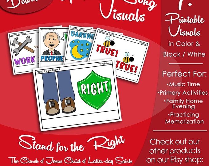 Stand for the Right Flip Chart & Visual Aids Teach Come Follow Me Song ...