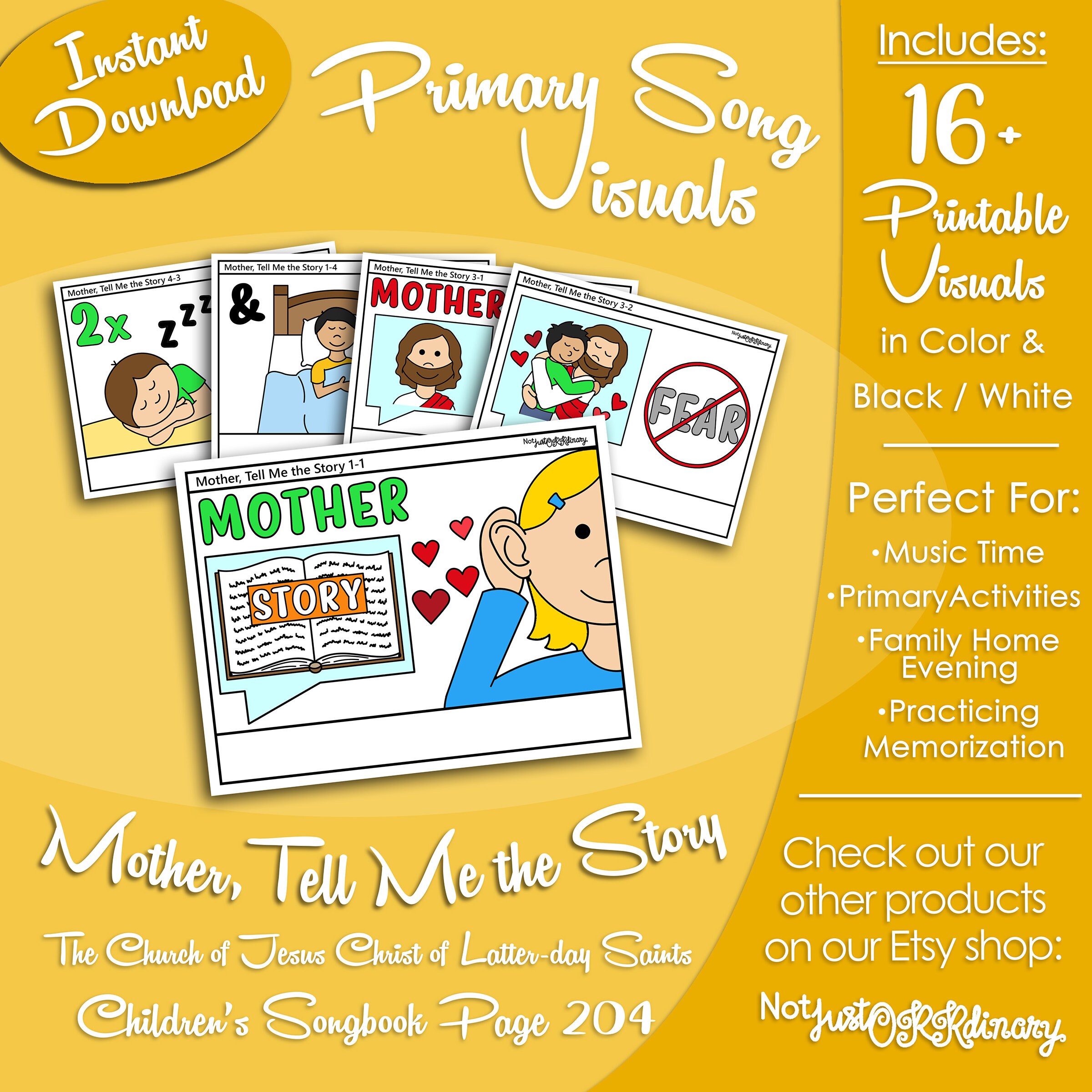 Mother, Tell Me the Story Song Visuals, Latter-day Saint LDS Primary ...