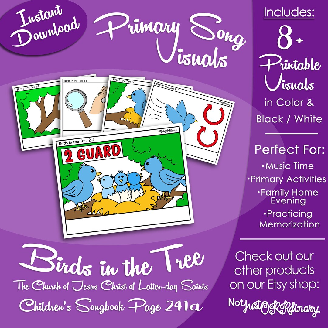 Birds in the Tree Song Visuals, Latter-day Saint LDS Primary Singing ...