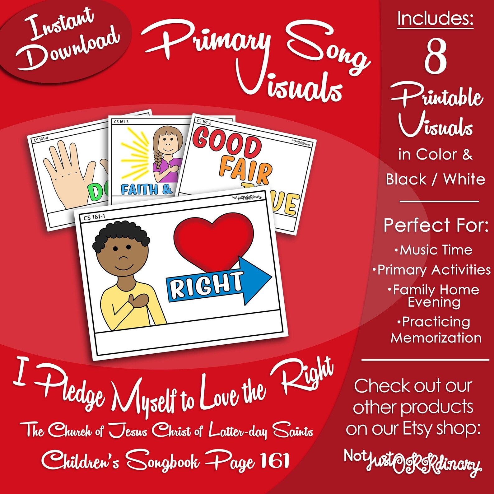 I Pledge Myself to Love the Right Song Latter-day Saint LDS | Etsy