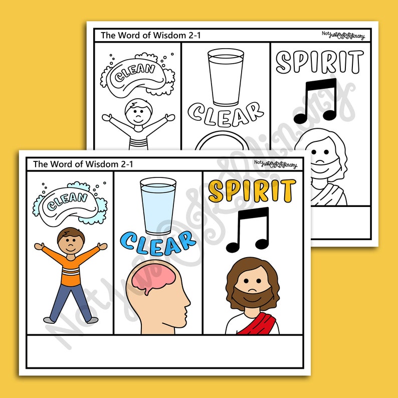 The Word of Wisdom Song Visuals, Latter-day Saint LDS Primary Singing ...