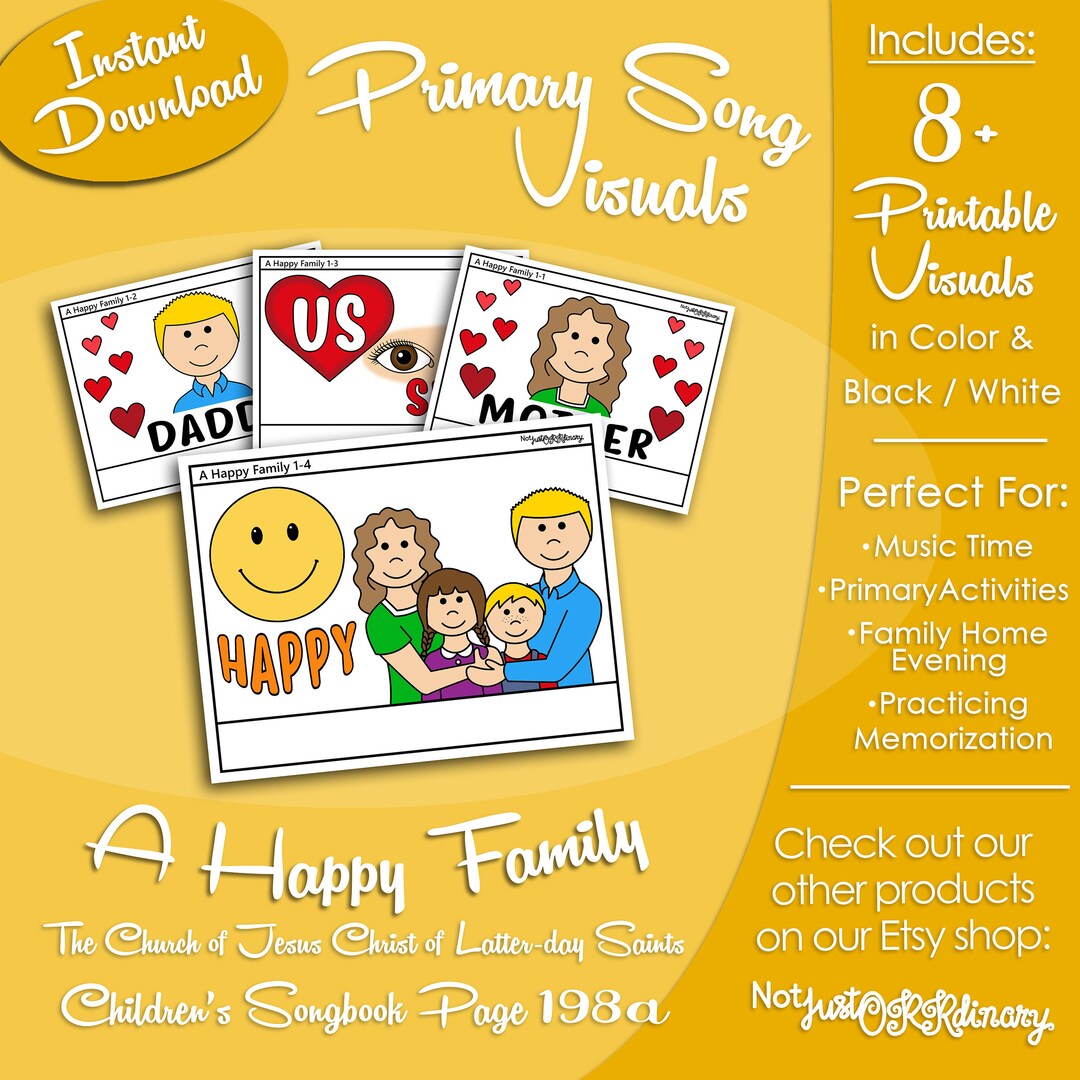 A Happy Family Song Visuals, Latter-day Saint LDS Primary Singing Time ...