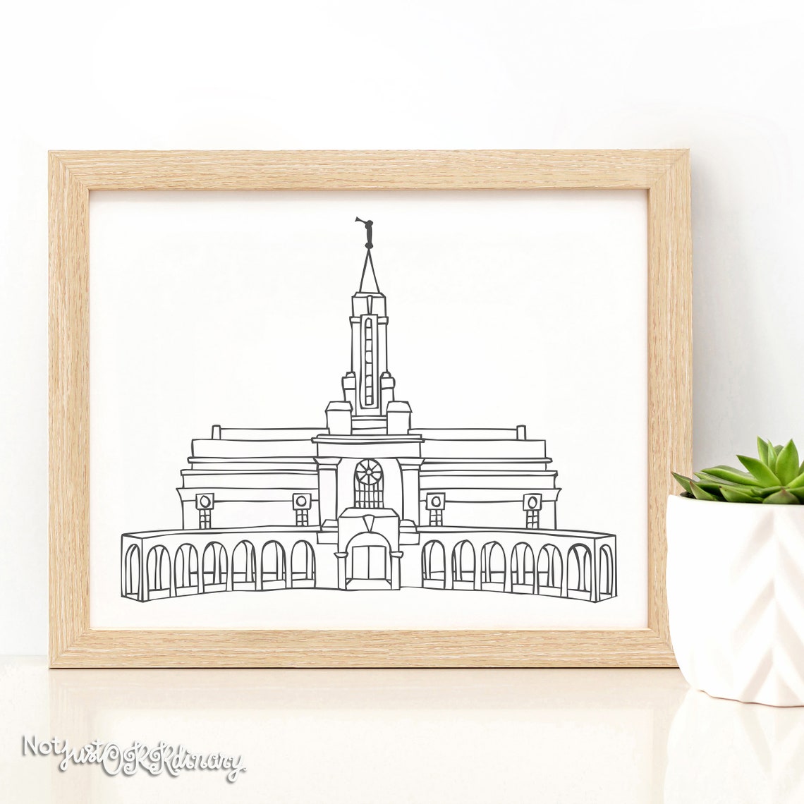 Bountiful Utah Temple LDS Latter-day Saint, Wall Art Print Artwork Clip ...