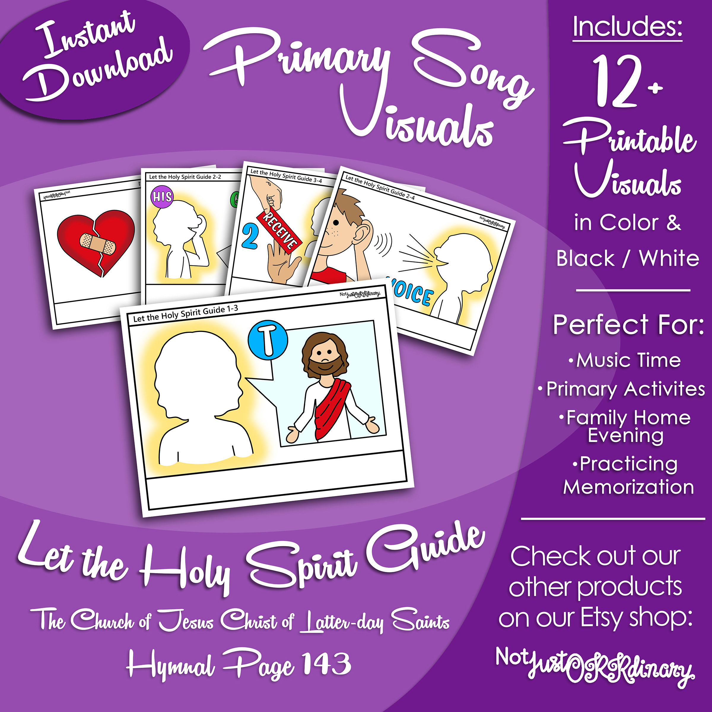Let the Holy Spirit Guide Song Visuals, LDS Primary Singing Time ...