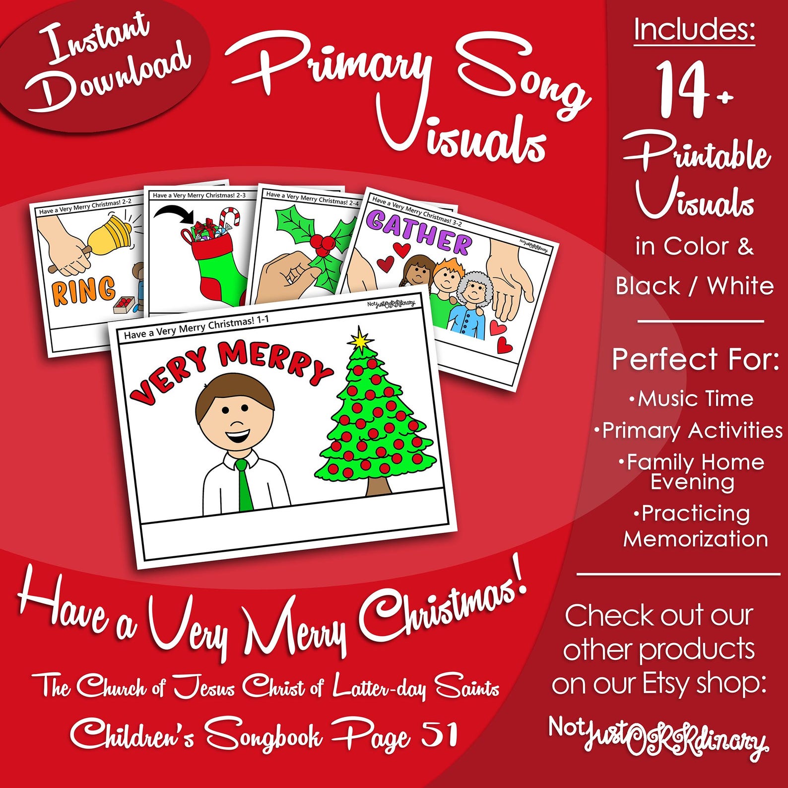 Have a Very Merry Christmas Song Visuals, LDS Primary Singing Time ...