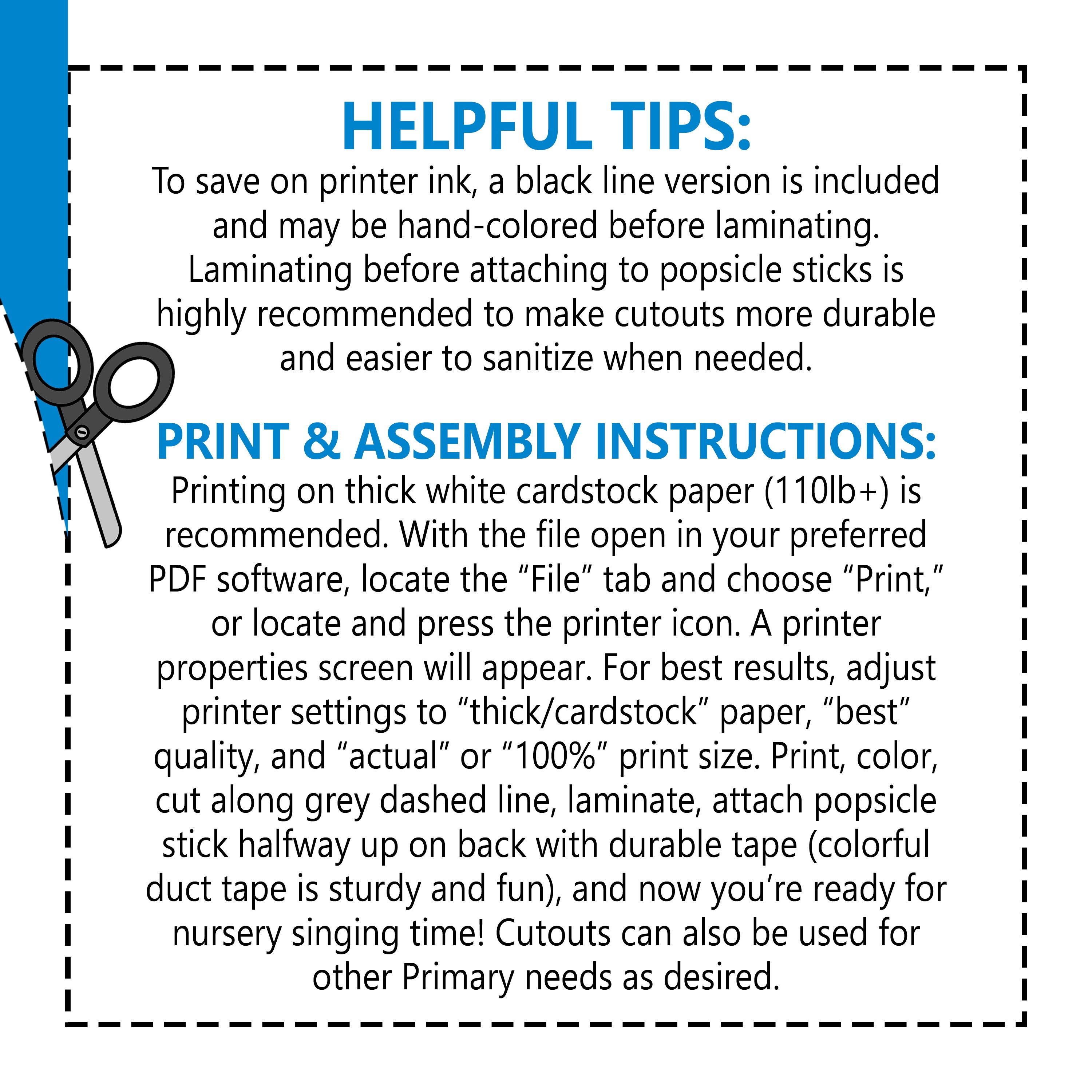 Listen Listen Song Cutouts for NURSERY Latter-day Saint LDS - Etsy