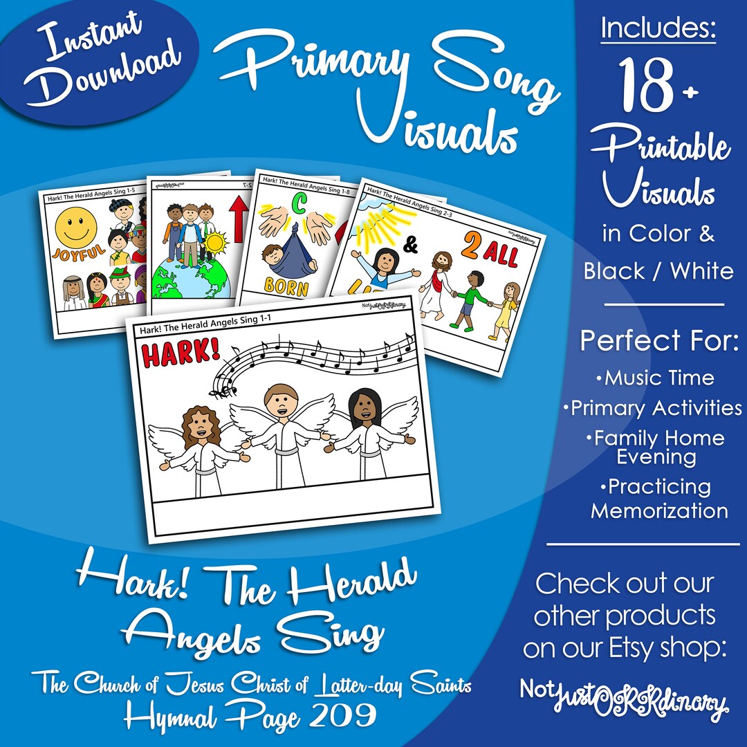 Hark the Herald Angels Sing Song Visuals, Latter-day Saint LDS Primary ...