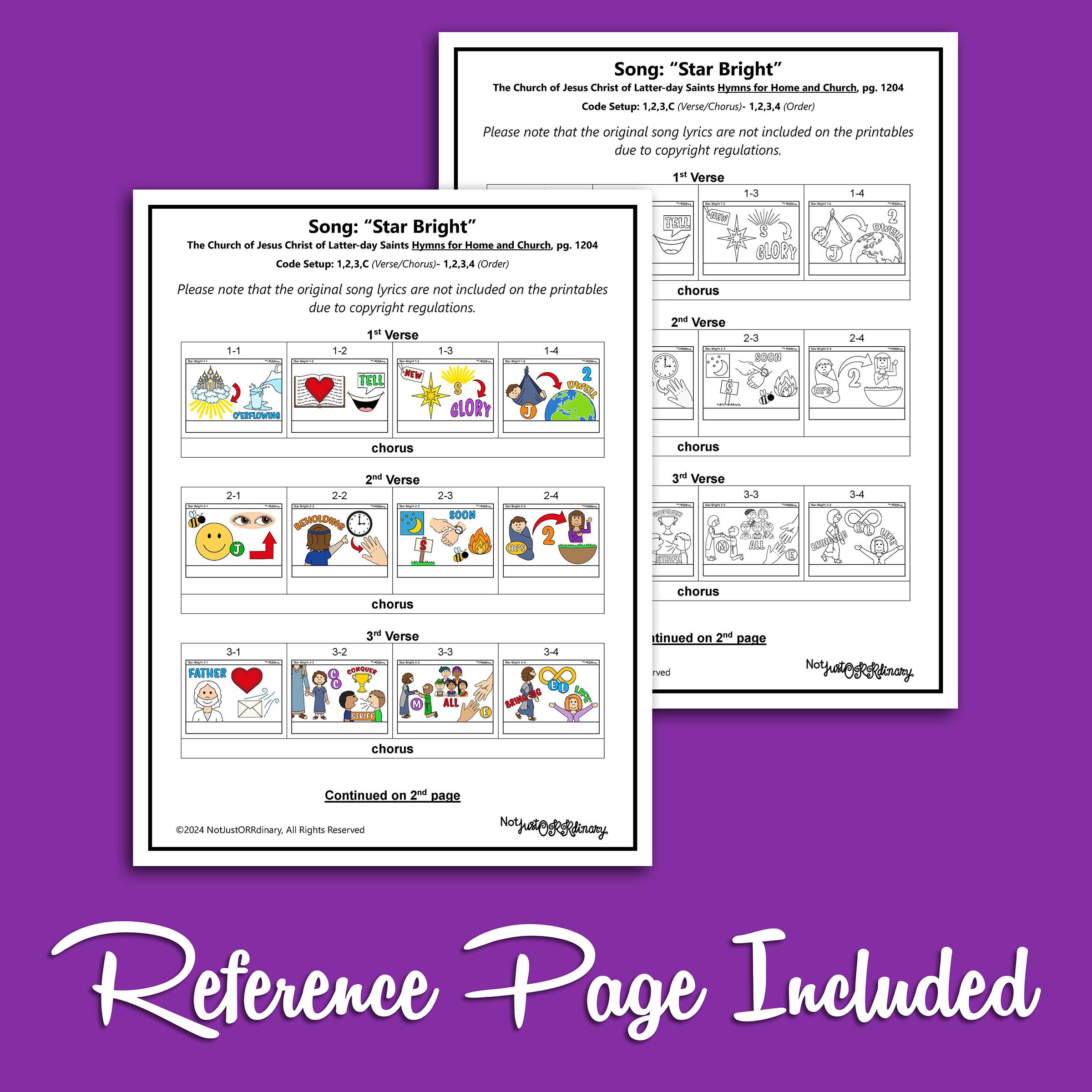 Star Bright Song Visuals, New, Latter-day Saint LDS Primary Singing ...