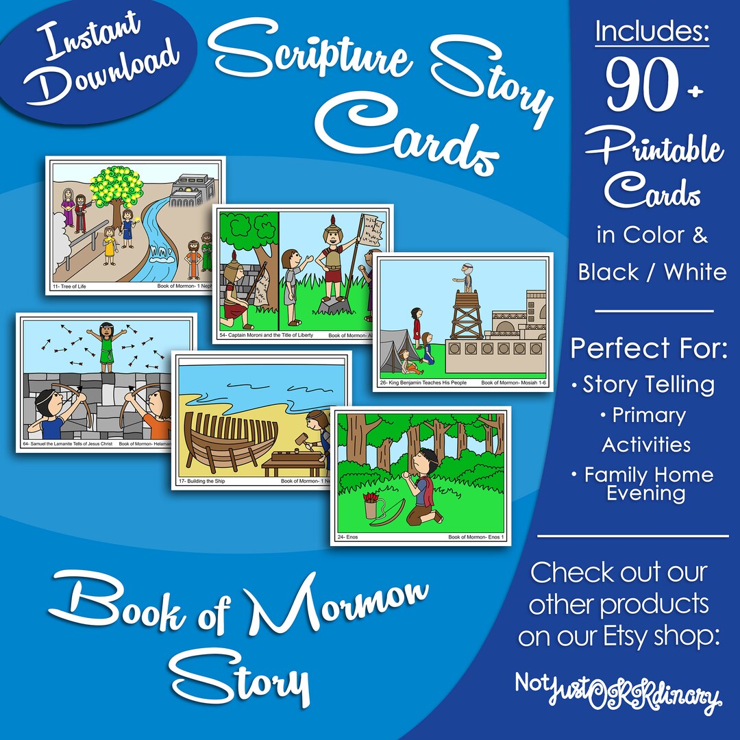 Book of Mormon Scripture Story Cards, Stories, Scripture Pictures ...