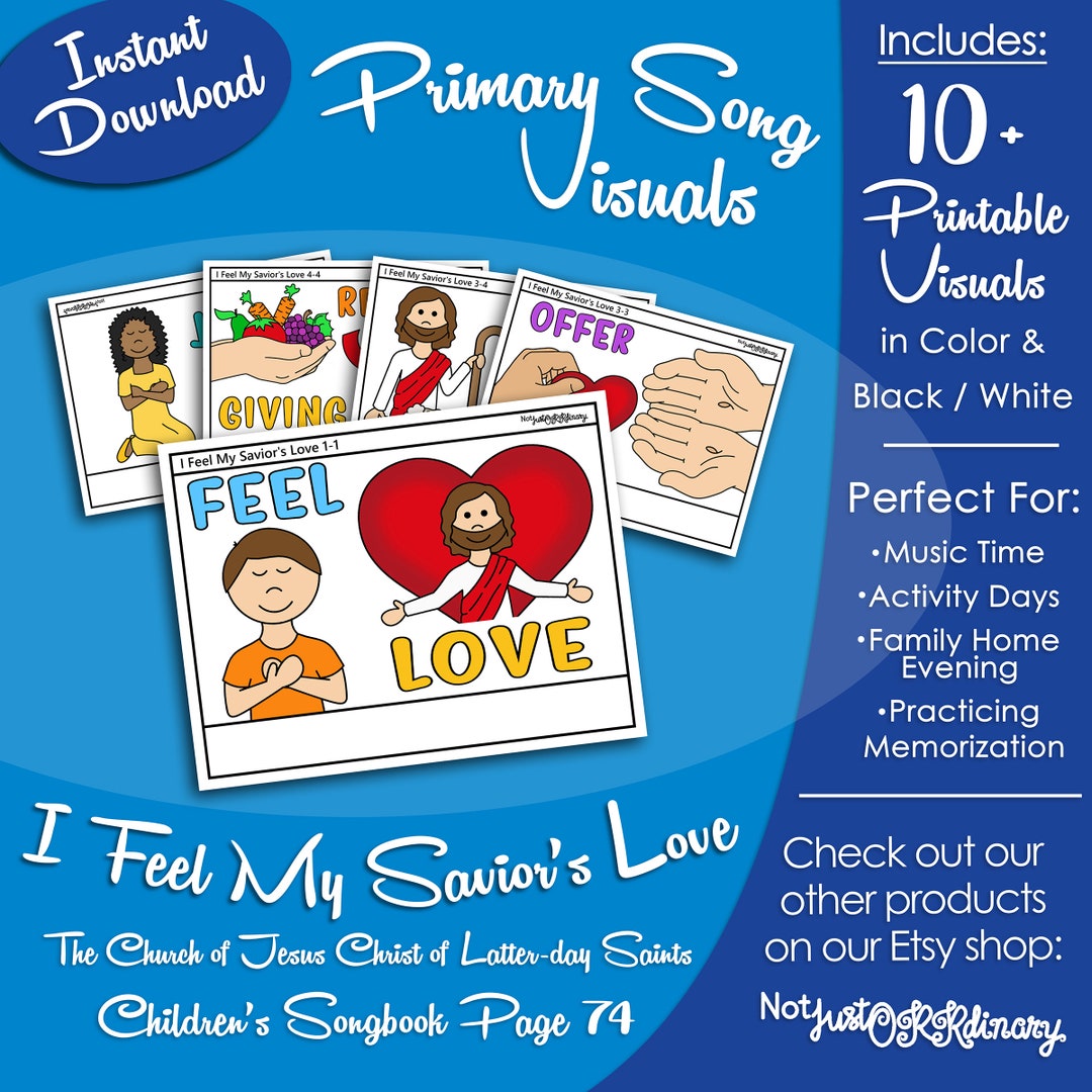I Feel My Savior's Love Song Visuals, Latter-day Saint LDS Primary ...