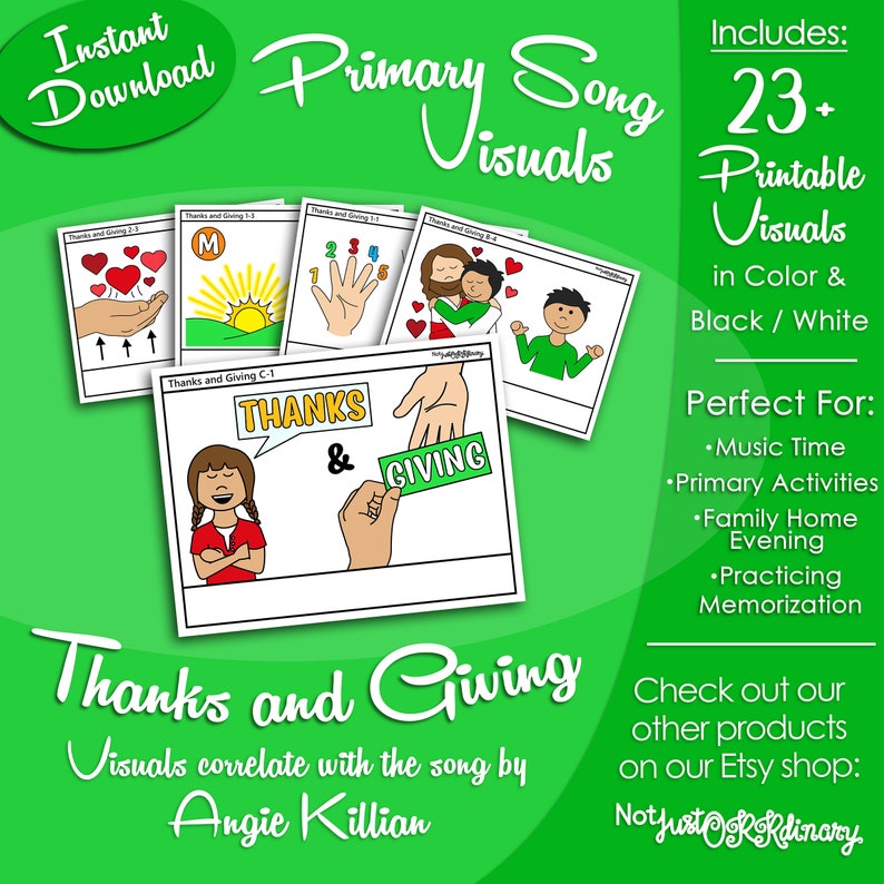 Thanks and Giving Song Visuals, Angie Killian, Latter-day Saint LDS ...
