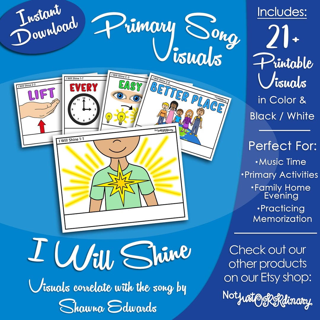 I Will Shine Song Visuals, Shawna Edwards, Latter-day Saint LDS Primary ...