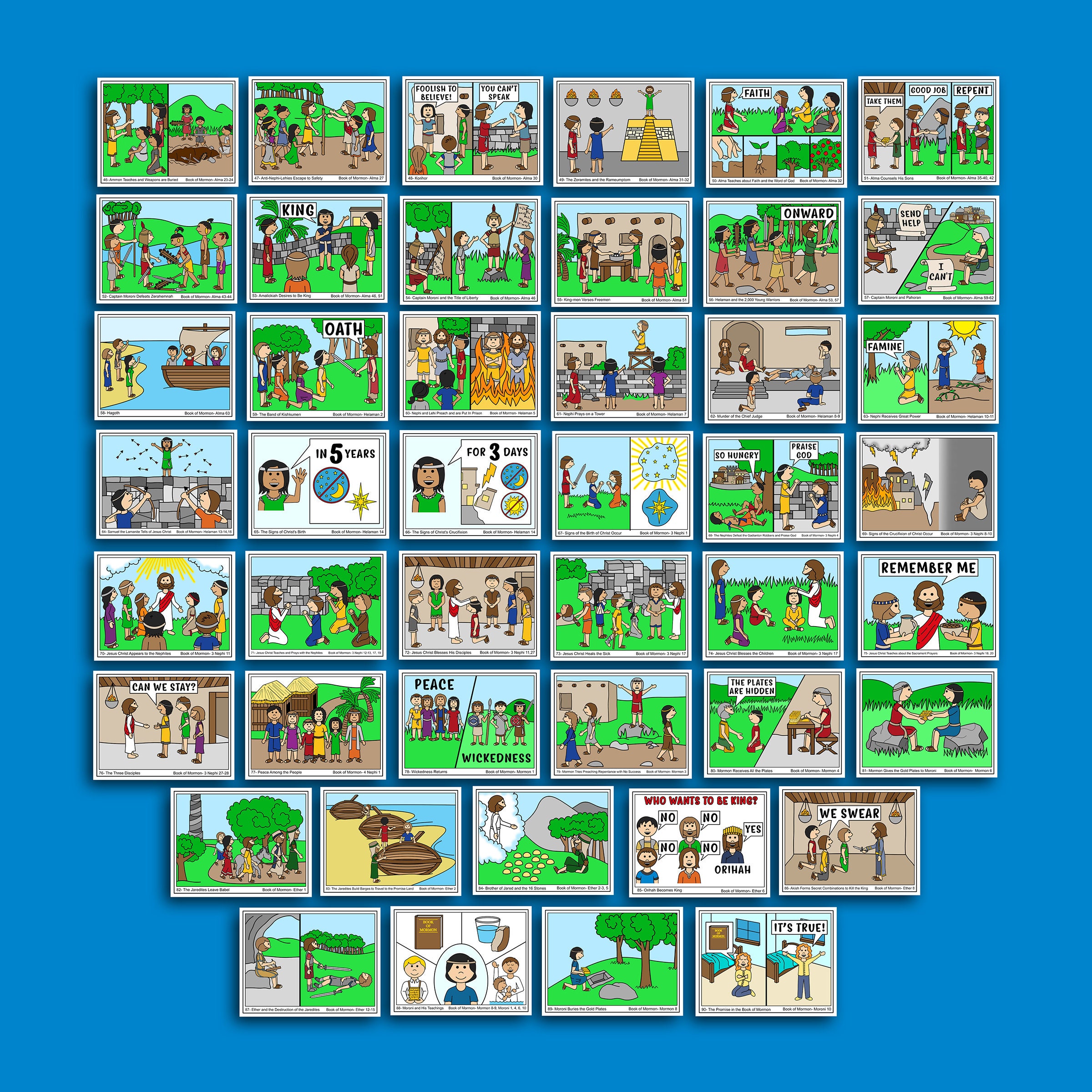 Book of Mormon Scripture Story Cards, Stories, Scripture Pictures ...