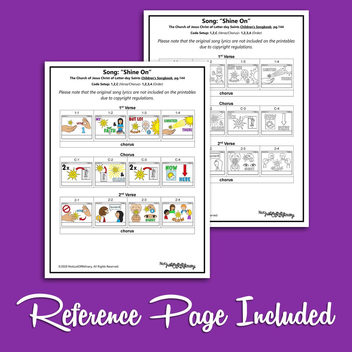 Shine on Song Visuals, LDS Primary Singing Time Pictures (printable ...