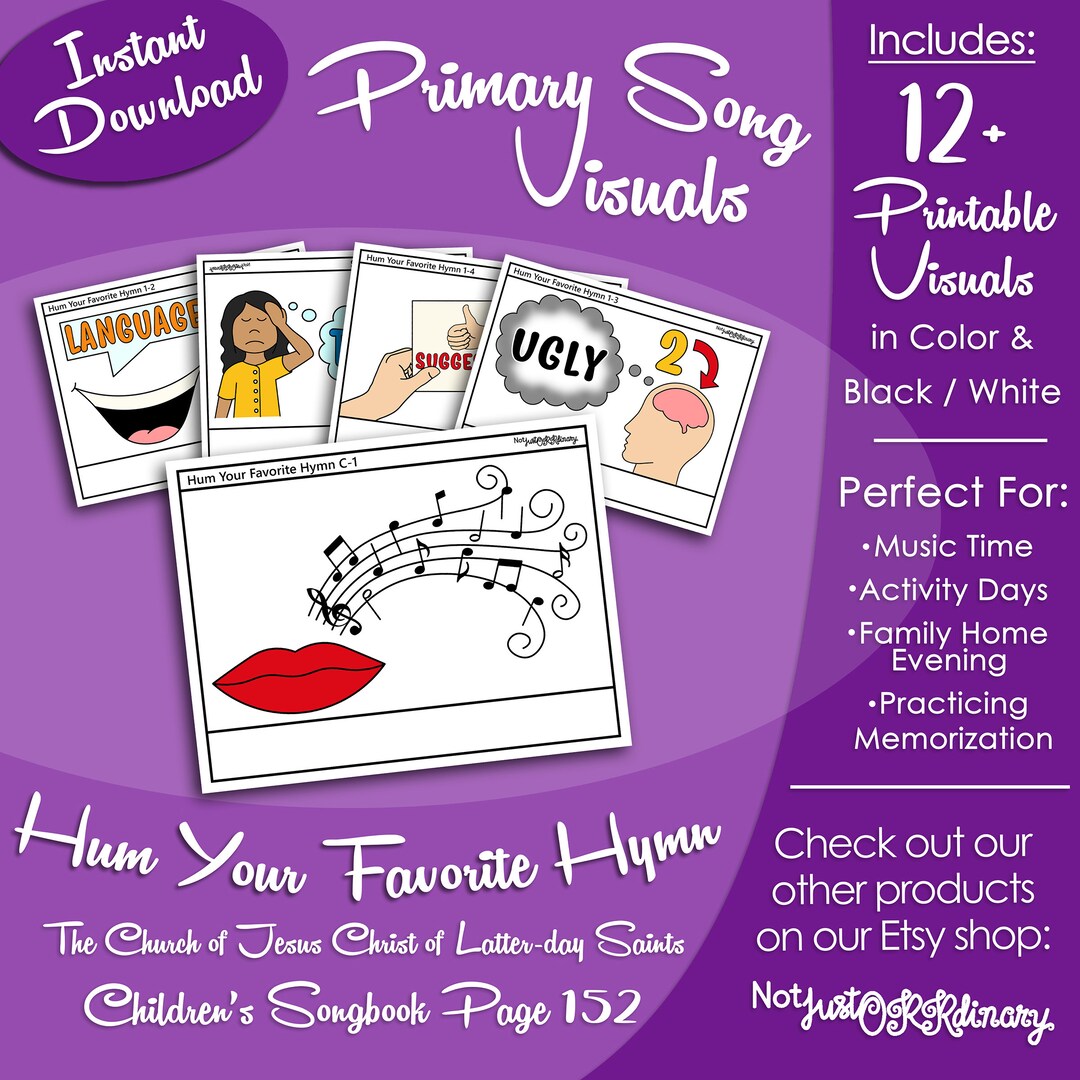 Hum Your Favorite Hymn Song Visuals, Latter-day Saint LDS Primary ...